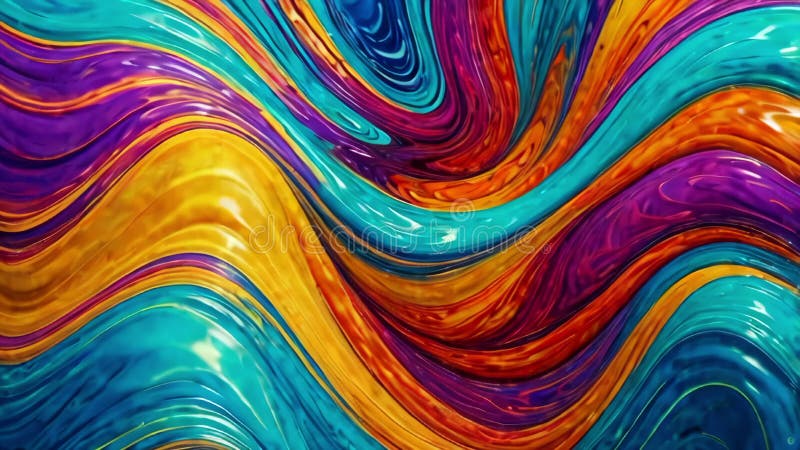 Colorful Liquid Mixing Together Forming Abstract Shapes Stock Footage ...