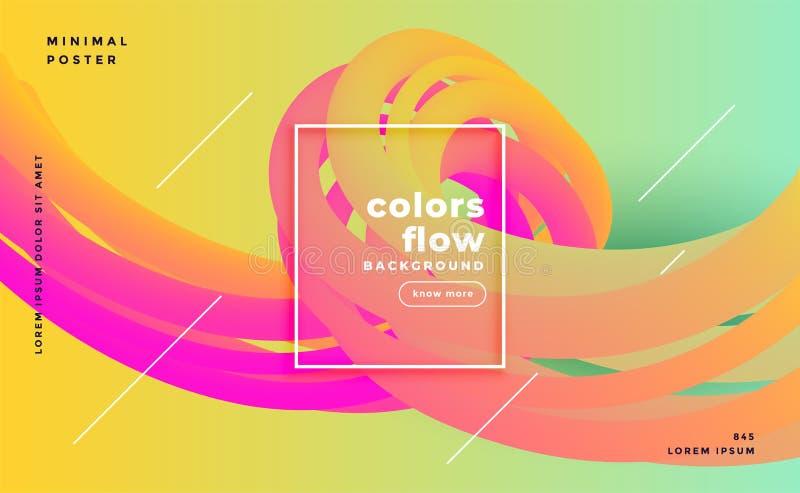 Liquid Flow 3d Lines Modern Background Design Template Stock Vector ...