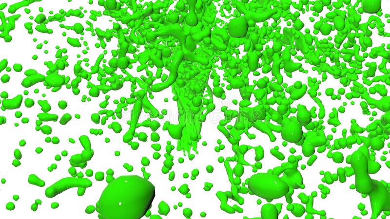 Colorful Liquid Stream. Paint Splashes. Liquid Flow Flies into the ...