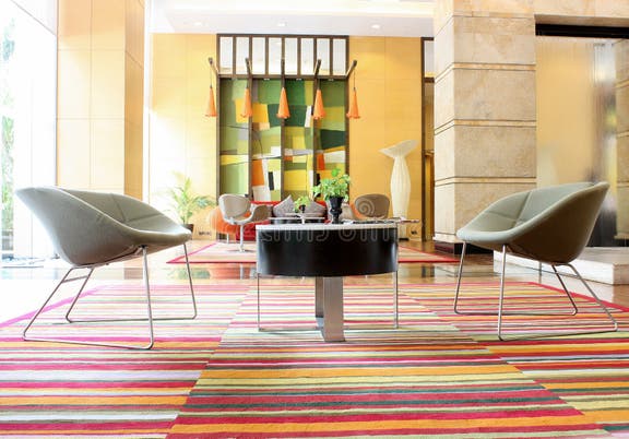 Colorful lobby. stock image. Image of interior, lobby - 25382873
