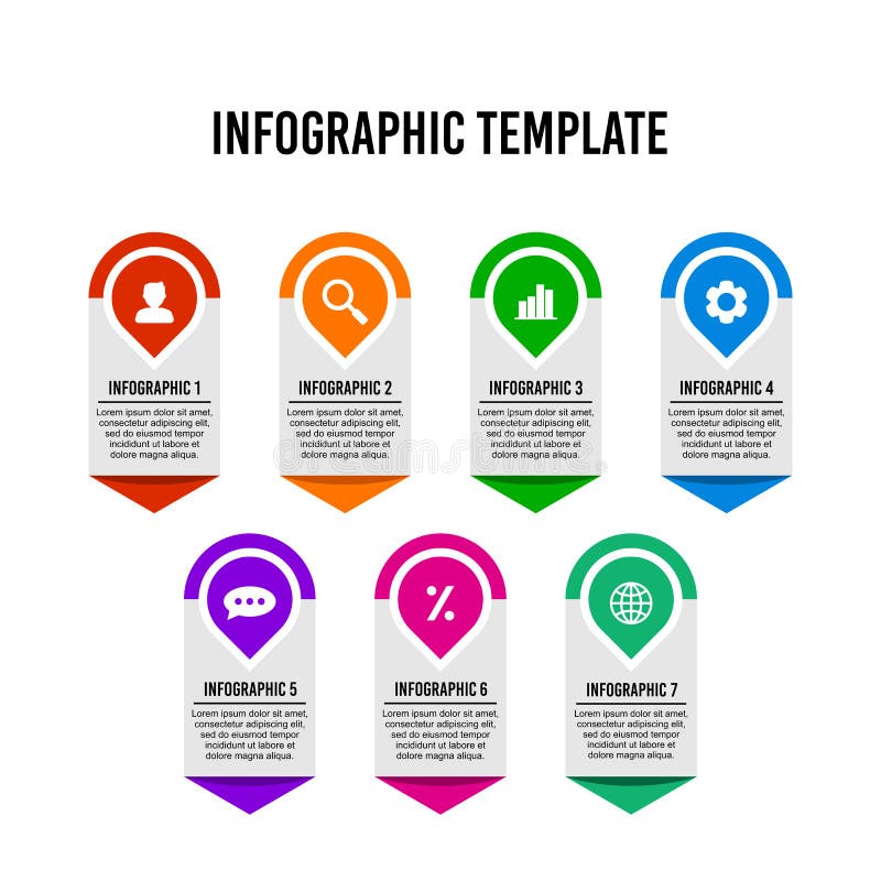 Location Sign Infographic Design Template. Stock Illustration ...
