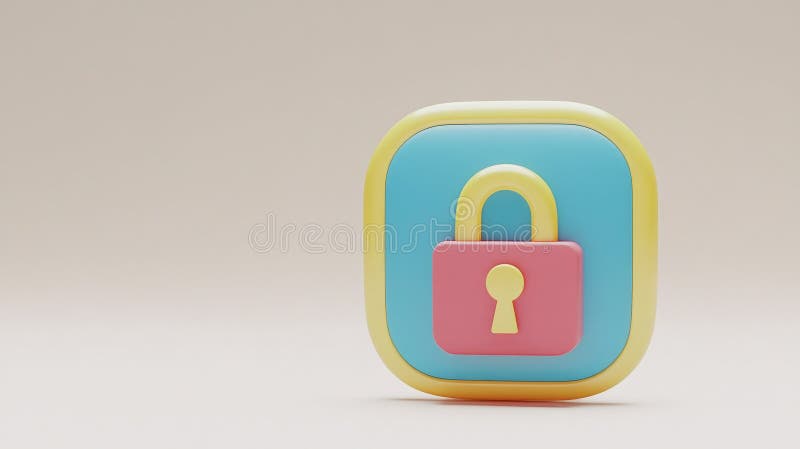 Colorful Lock Icon Representing Security and Protection in Digital ...