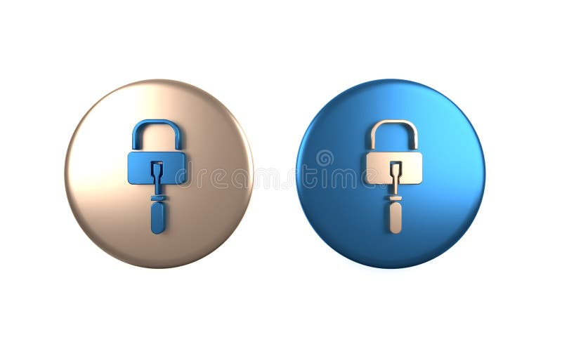 Colorful Lockpicks or Lock Picks for Lock Picking Icon Isolated on ...