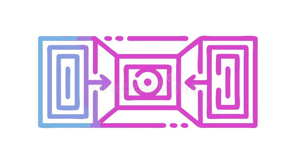 Colorful Logic Maze, Strategic Puzzle, Decision Making Path, Flat ...