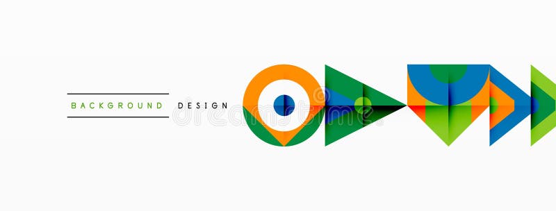 A Colorful Logo with Arrows Pointing in Different Directions Stock ...