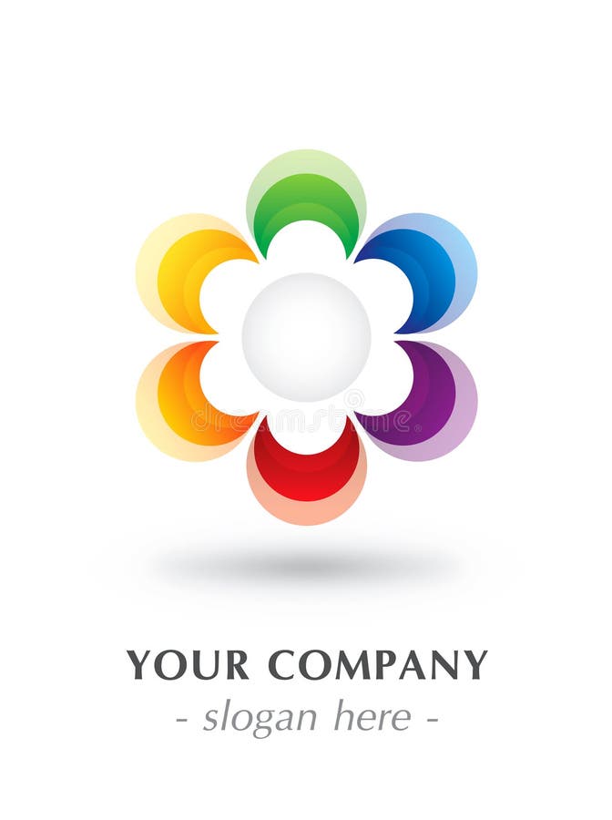 Colorful logo design stock vector. Illustration of soft - 22901441