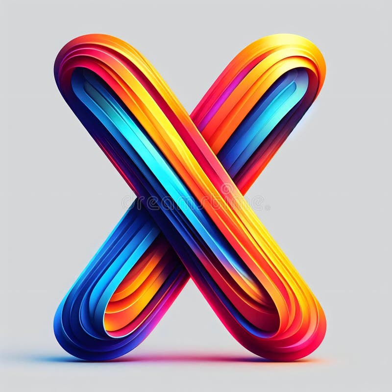 Colorful X logo design stock illustration. Illustration of circle ...