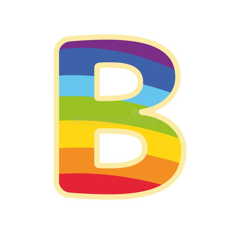 Colorful Logo Design. Letter B . Rainbow Vector Logo Letter B. B Letter ...