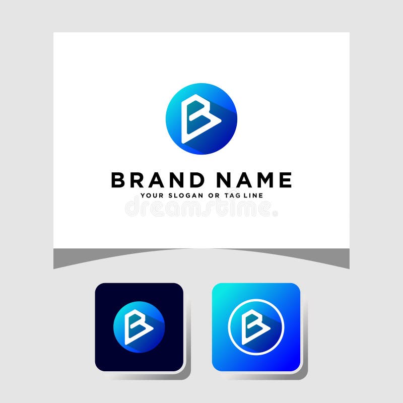 Colorful Logo Design Letter B Vector Stock Vector - Illustration of ...