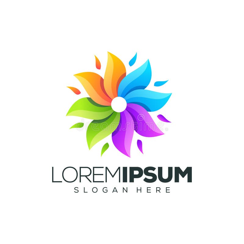 Colorful Logo Design Vector Illustrations Stock Illustration ...