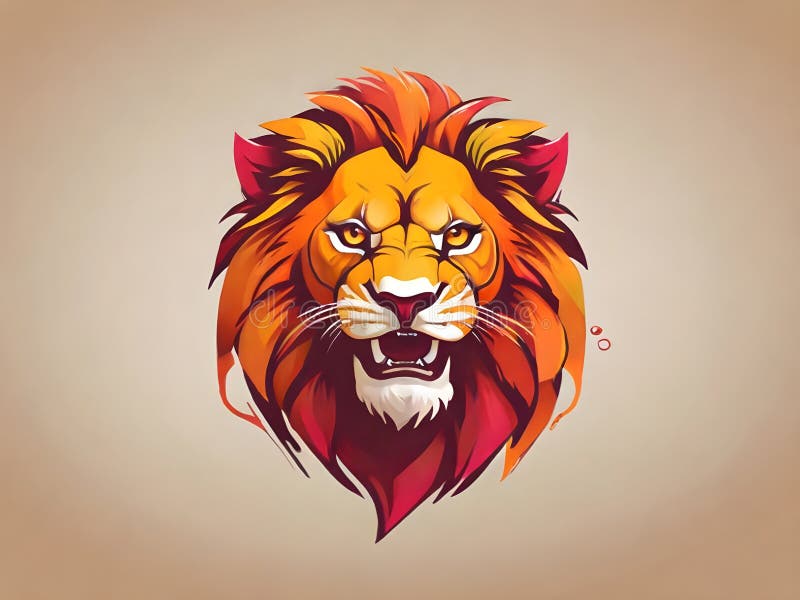 Colorful Loin for Logo of Websites and Youtube Channels Stock ...