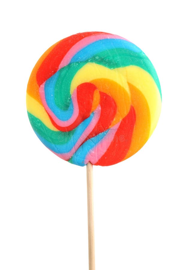 Large swirl lollipop stock image. Image of lick, yellow - 7032713