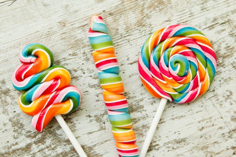 Colorful Lollipops Of Different Shapes Stock Image - Image of shape ...