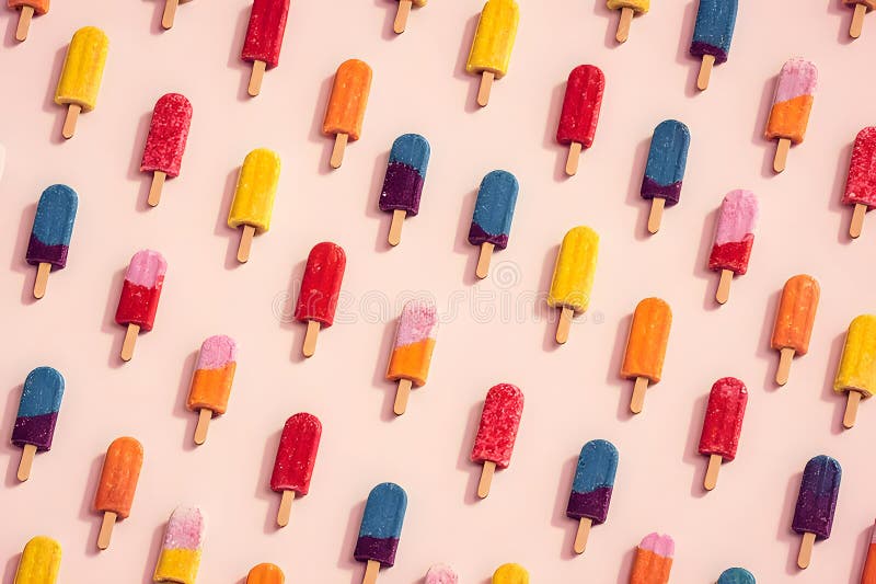 Colorful Lots of Popsicle Patterns Stock Illustration - Illustration of ...