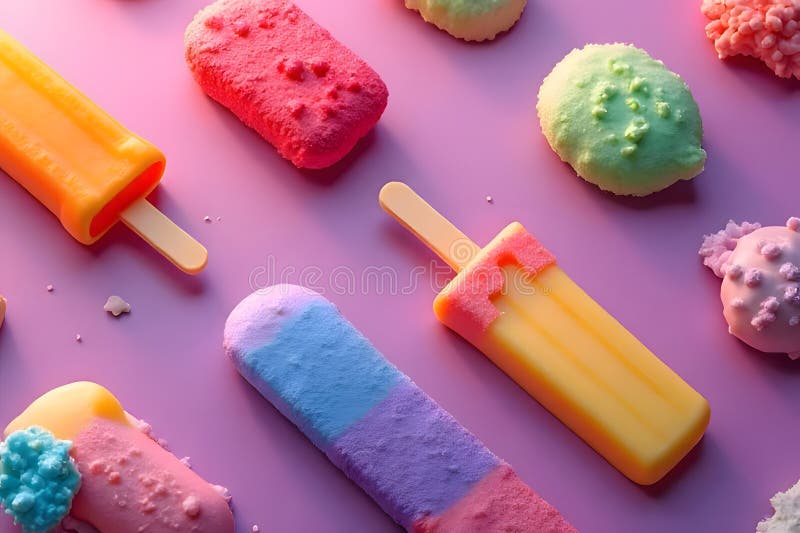 Colorful Lots of Popsicle Patterns Stock Illustration - Illustration of ...