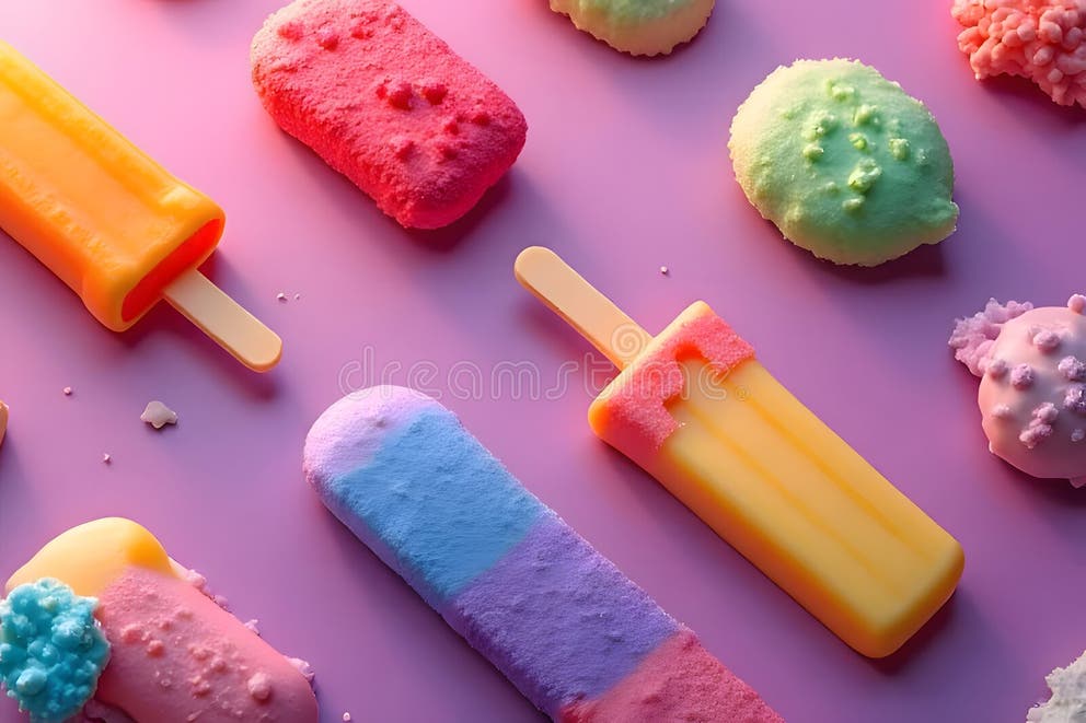 Colorful Lots of Popsicle Patterns Stock Illustration - Illustration of graphic, cold: 382264821