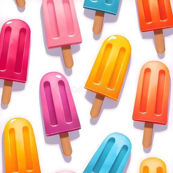 Colorful Lots of Popsicle Patterns Stock Illustration - Illustration of paper, pink: 382264924