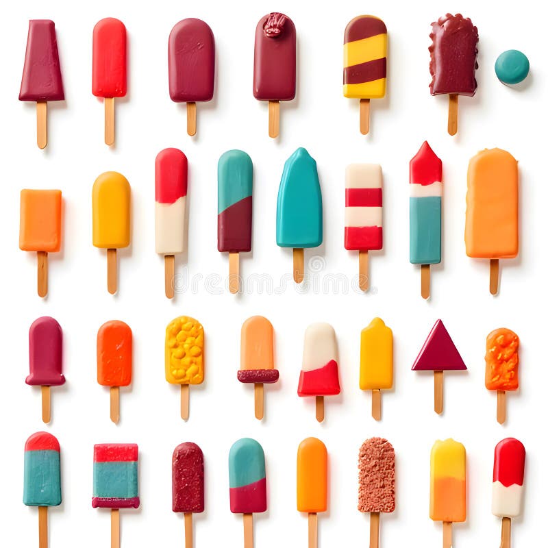Colorful Lots of Popsicle Patterns Stock Illustration - Illustration of ...