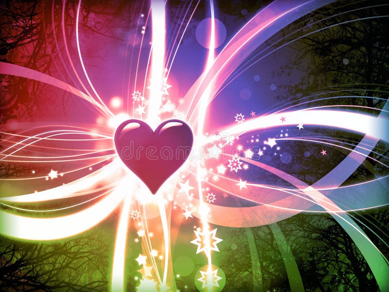 Colorful Love Abstract Valentine Background Stock Illustration ...