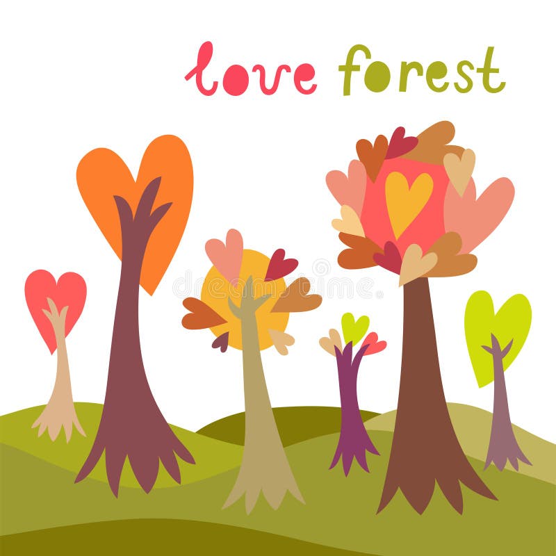 Love Forest Purple and Green Stock Vector - Illustration of fight ...
