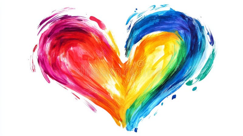 Colorful Love Symbol - Abstract Heart Stock Illustration - Illustration ...