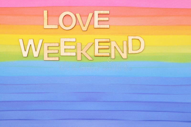 Colorful Love Weekend Background Stock Image - Image of signage, number ...