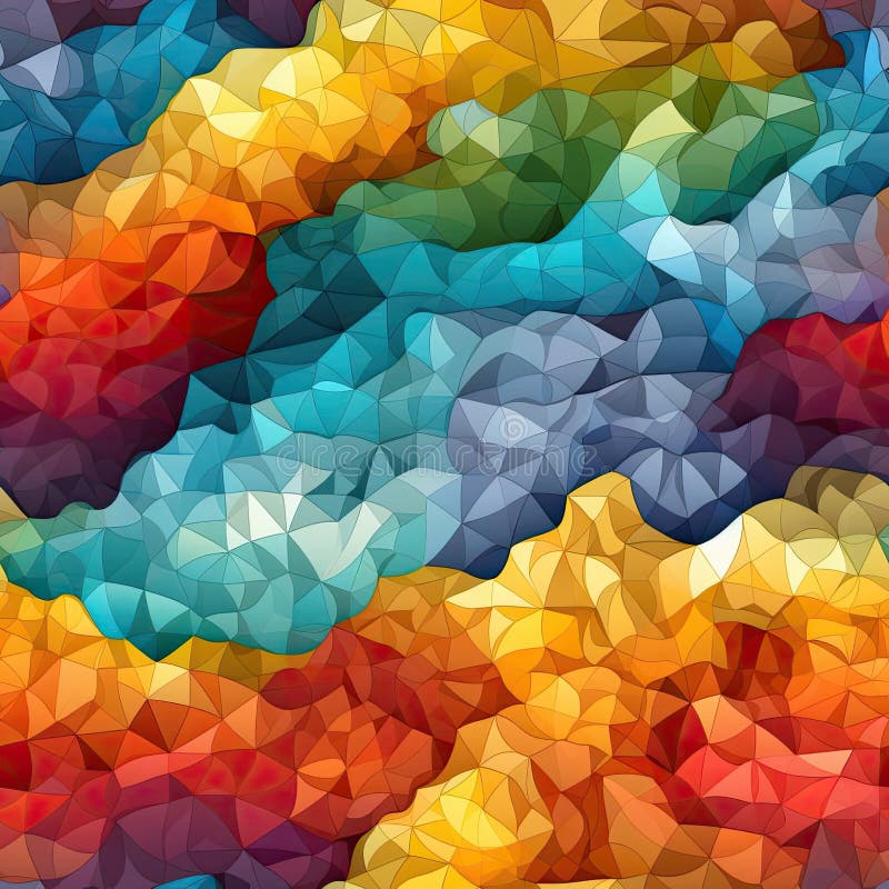 Colorful Low Poly Background with Vibrant Swirls (tiled) Stock ...