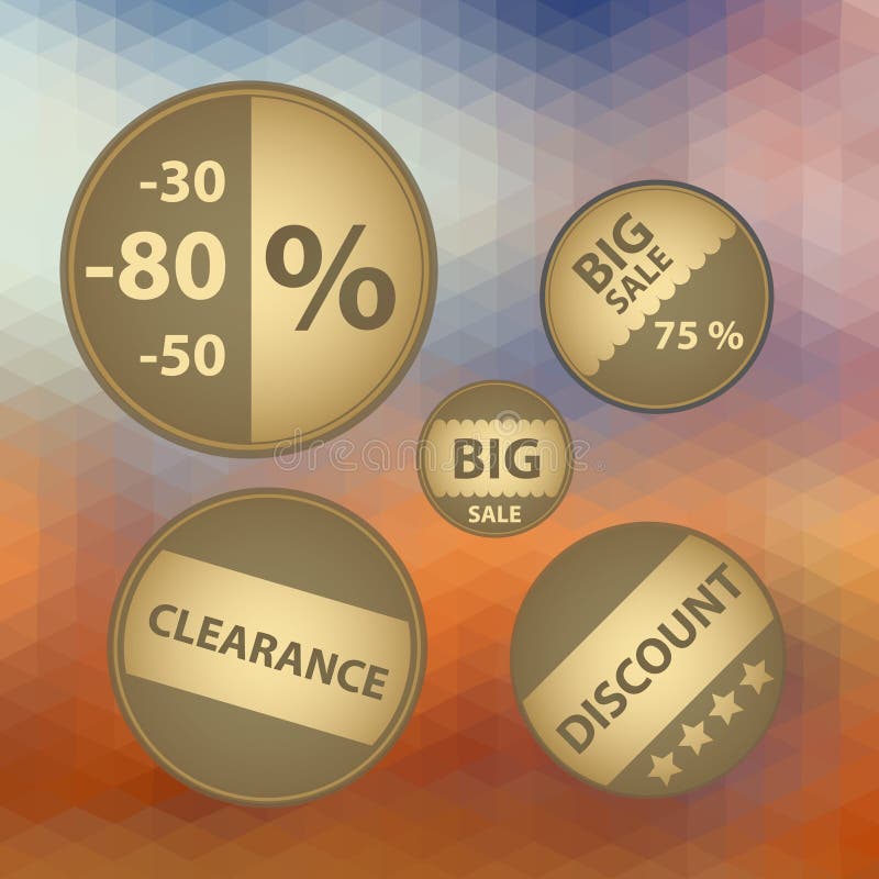 Colorful Low Polygonal Triangles Pattern with Sale, Discount and ...