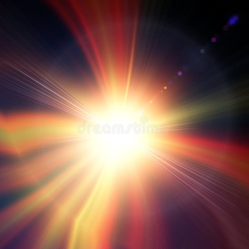 Colorful luminous rays stock illustration. Illustration of bright ...