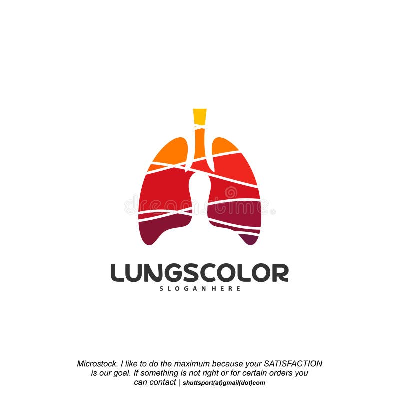 Colorful Lungs Logo Vector, Health Lungs Logo Template, Design Concept ...