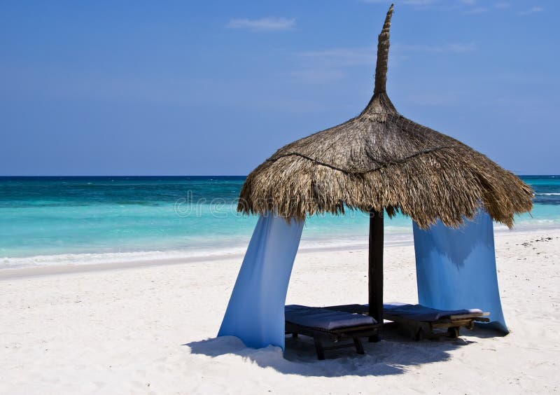 Beach palapa frame stock image. Image of relaxation, object - 12621663