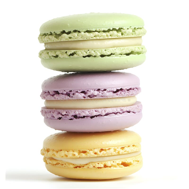 Colorful Macaron Assortment in Soft Pastel Hues Stock Photo - Image of ...