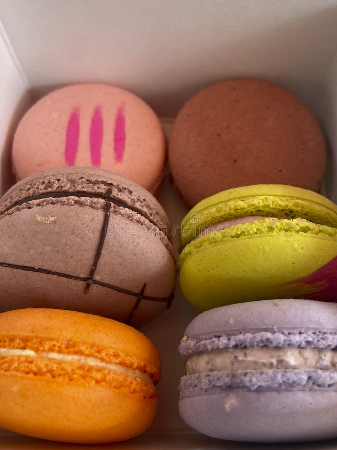 Colorful Macarons in a Box from the Vancouver Market Stock Image ...