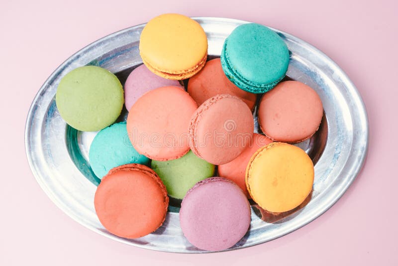 Colorful Macarons Cakes. Sweet Food Stock Image - Image of cake, baked ...