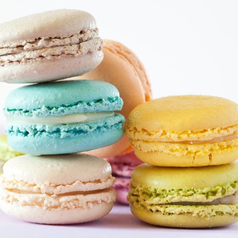 Colorful macaroons stock image. Image of cookie, confectionery - 24132525