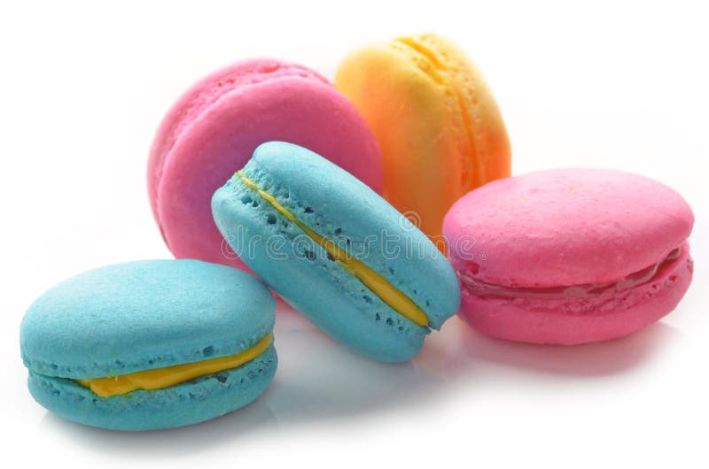 Colorful macaroons stock image. Image of cake, yellow - 25533261