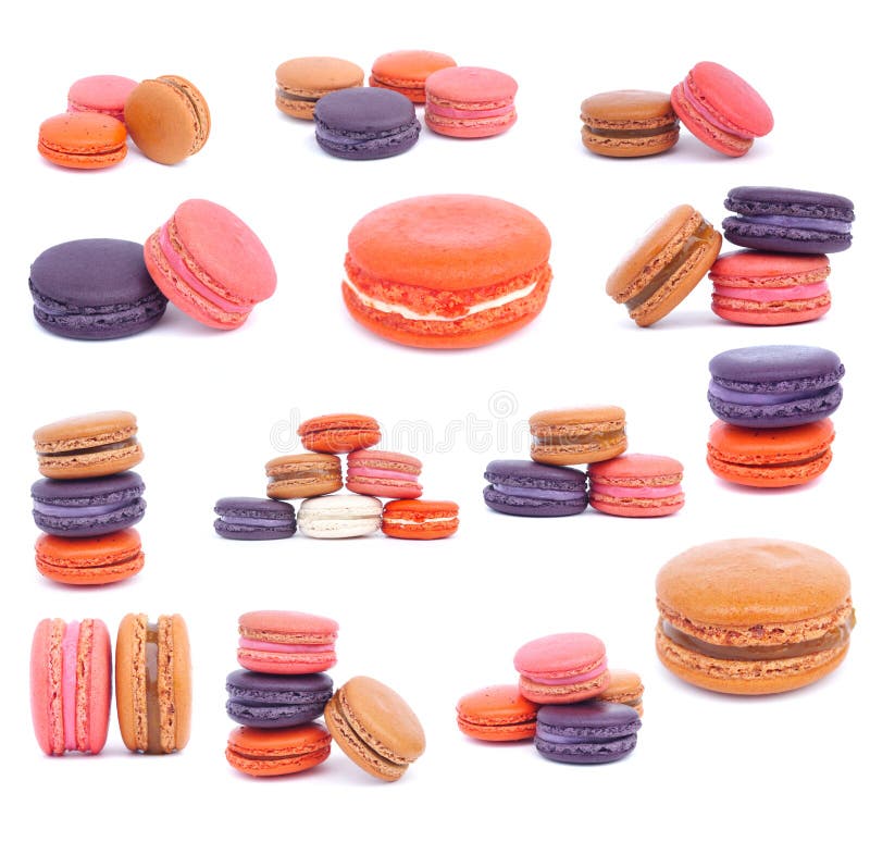 Colorful macaroons stock image. Image of chocolate, bakery - 43189075