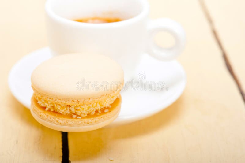 Colorful Macaroons with Espresso Coffee Stock Photo - Image of assorted ...