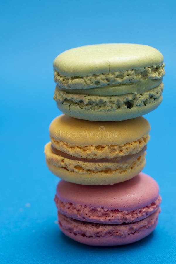 Colorful Macaroons Over a Colored Bakcground Stock Image - Image of ...