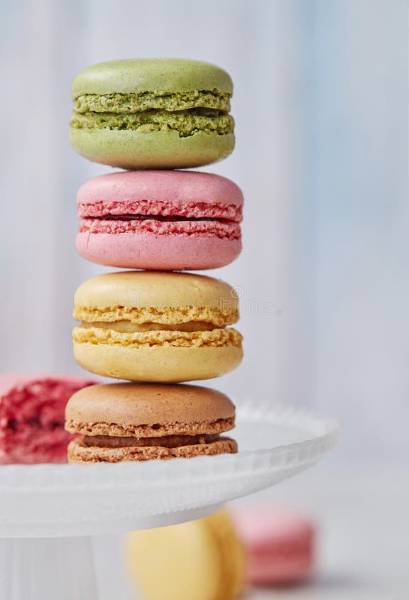 Colorful macaroons stack stock image. Image of copy - 145219421