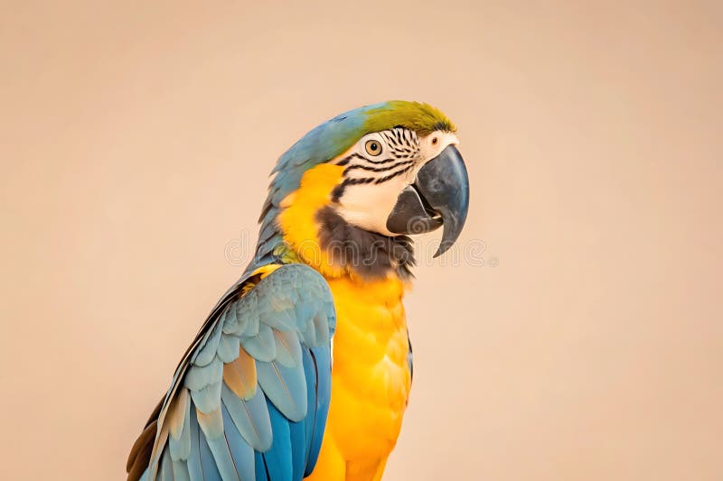 Colorful Macaw Parrot with Vibrant Feathers Isolated in Studio ...