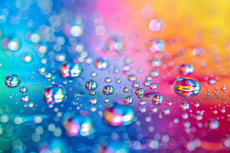 Colorful Macro Background with Sparkling Water Droplets for Versatile ...
