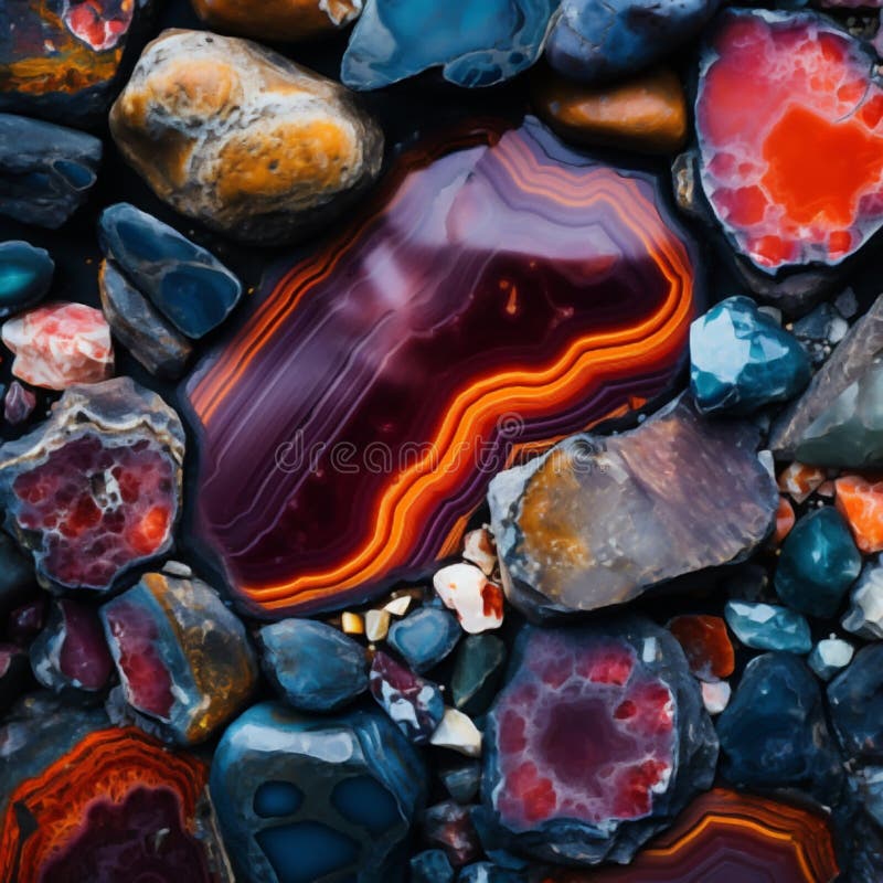 Colorful Macro Texture of Marble Stone Mineral. Stock Illustration ...