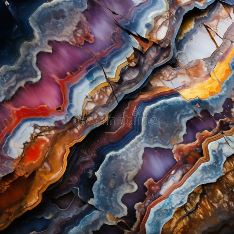 Colorful Macro Texture of Marble Stone Mineral. Stock Illustration ...