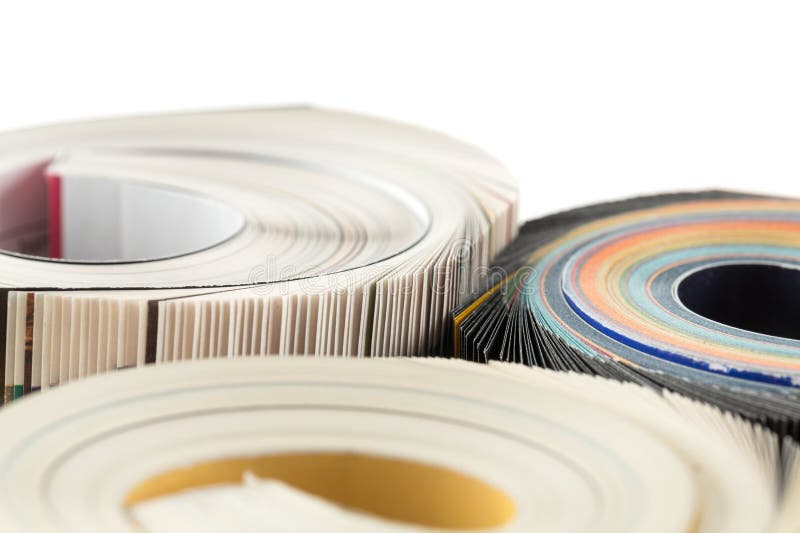 Colorful Magazines Close Up Photo Stock Image - Image of objects, group ...
