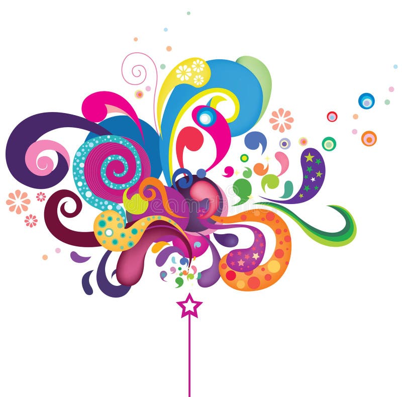 Colorful Magic stock vector. Illustration of shaped, flower - 10828211