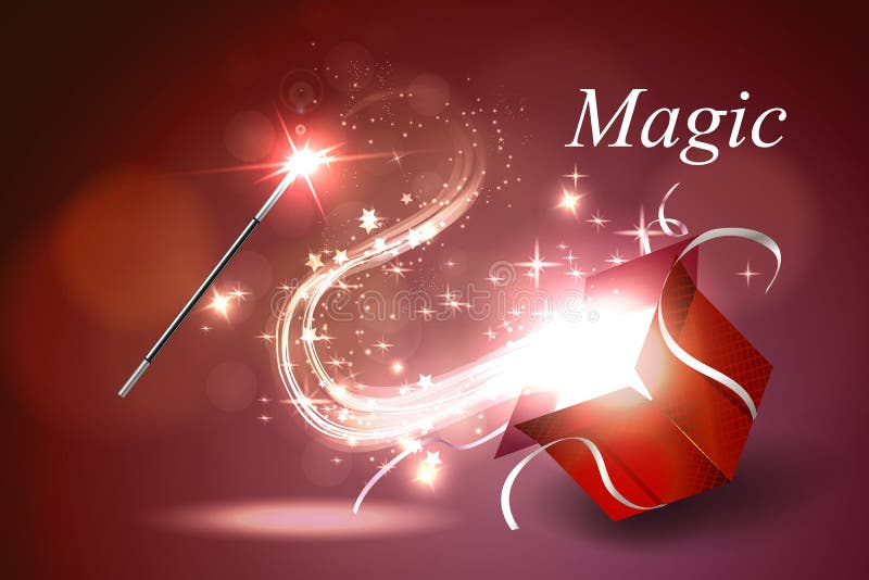 Colorful magic box stock illustration. Illustration of element - 67402440