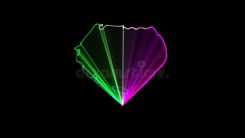 Colorful Magic Heart Motion Graphics with Plain Black Background Stock ...