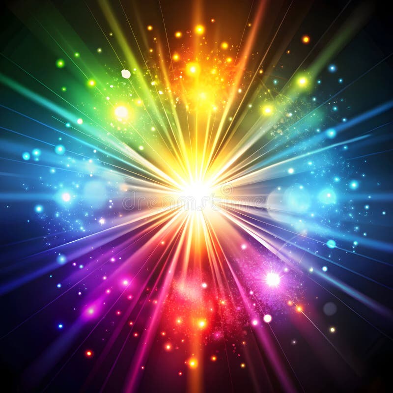 A Colorful Magic Light Effect Featuring Vibrant Hues, Glowing Patterns ...