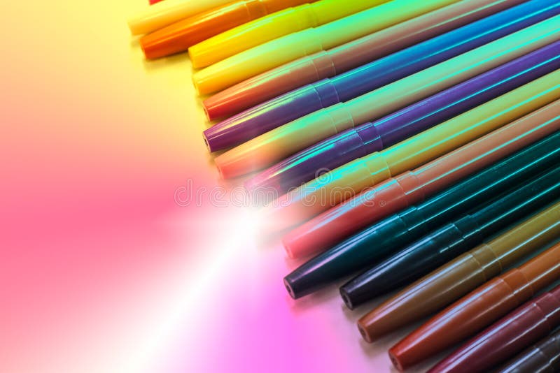 Colorful magic pens stock image. Image of design, banner - 99692479